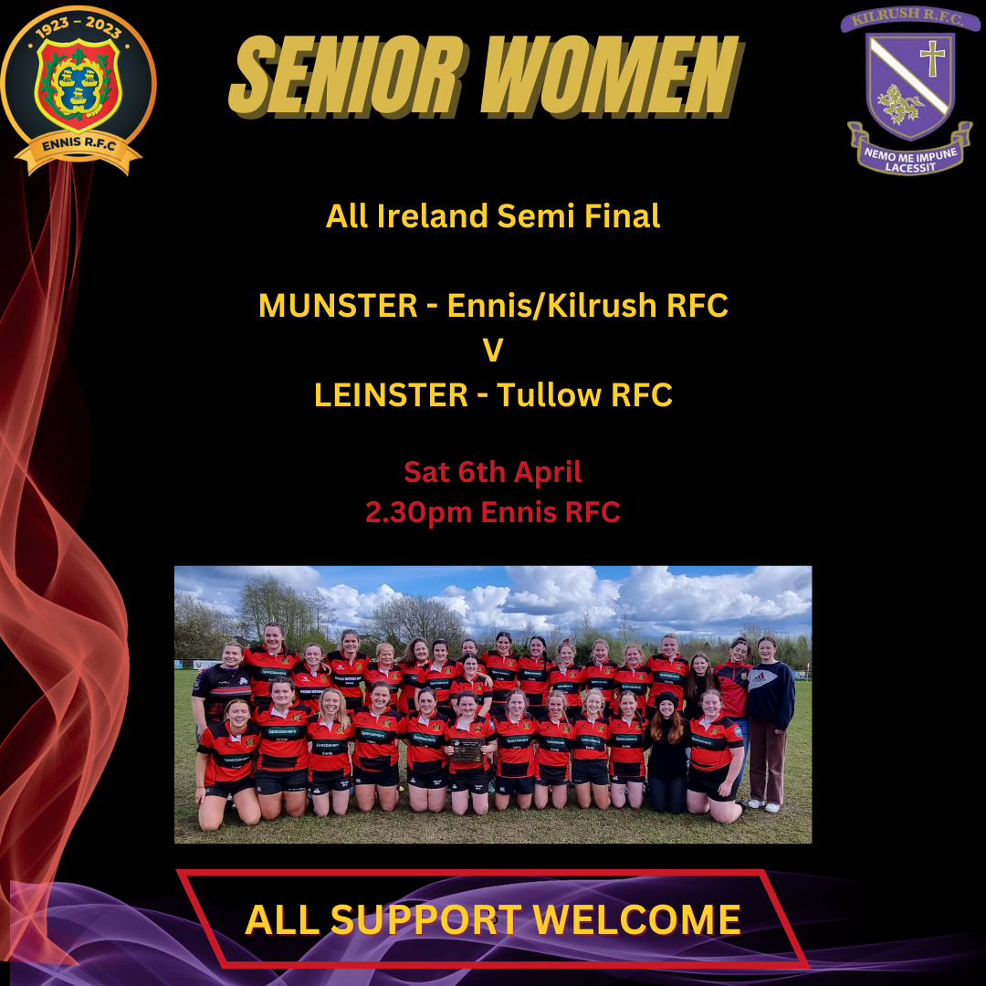 Ennis/Kilrush senior women's rugby side set for All-Ireland semi-final ...